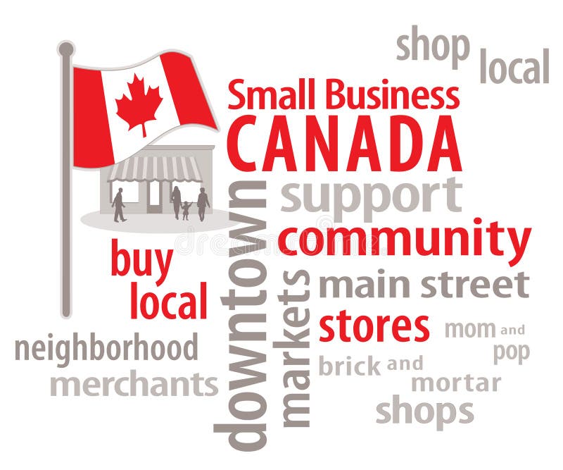 Small Business Canada Word Cloud Stock Vector - Illustration of ...