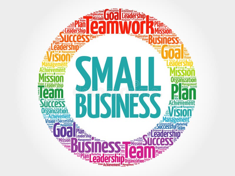 Small Business Circle Word Cloud Stock Illustration - Illustration of ...