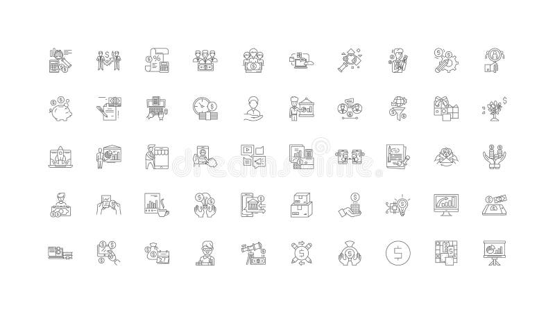 Small Business Concept Illustration, Linear Icons, Line Signs Set ...
