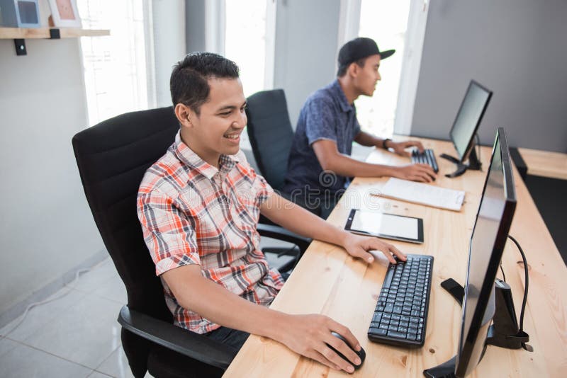 Small Business Employee Working Together Stock Photo - Image of ...
