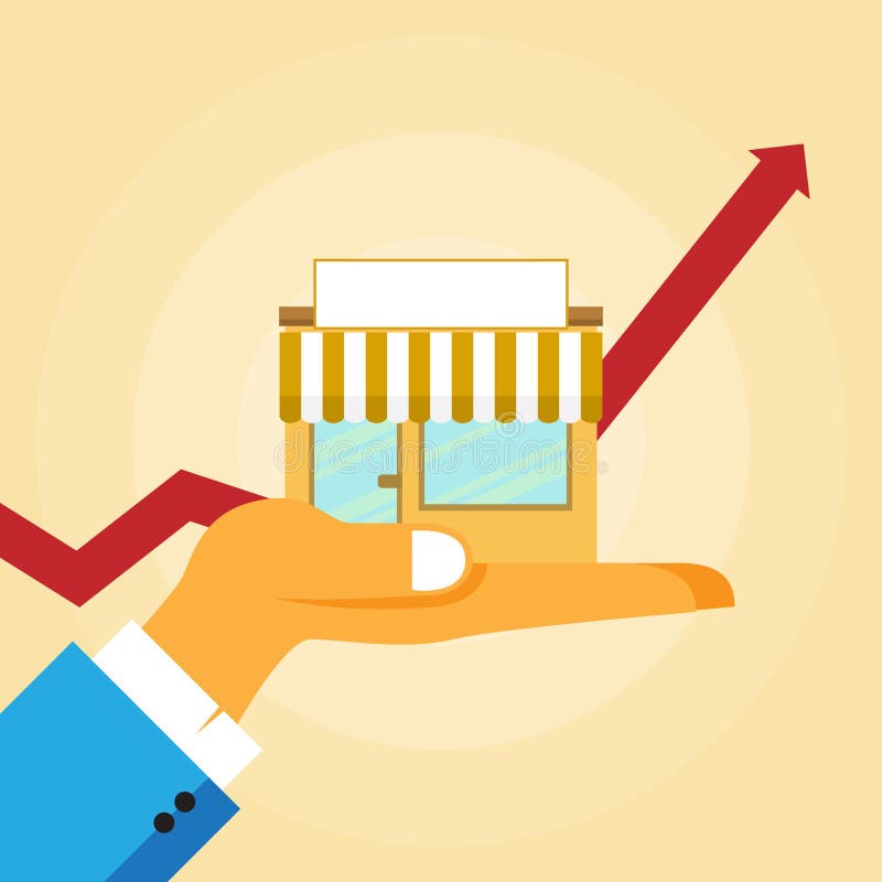 Business Growth Concept in Allusive Graph Chart Showing Marketing Sales ...