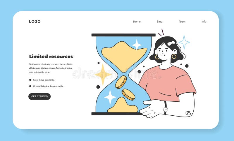 Small Business Has Limited Resources Web Banner or Landing Page. Stock ...