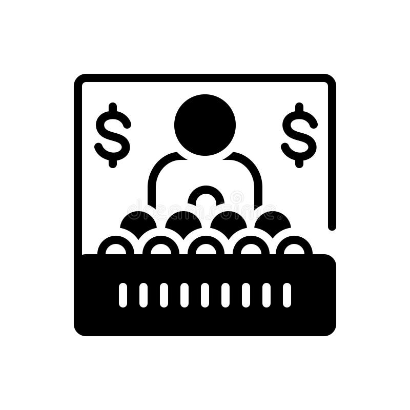 Black Solid Icon for Small Business, Shop and Owner Stock Vector ...