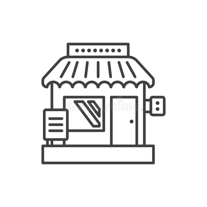 Small Business Icon. Creative Image of a Small Shop. Linear Vector ... Small Business Icon. Creative Image of a Small Shop. Linear Vector ...