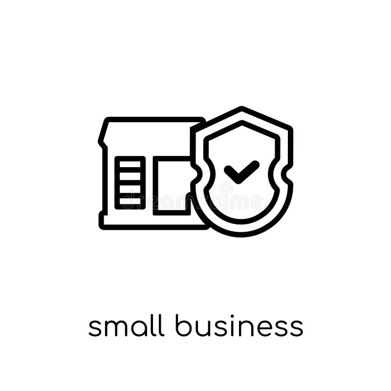 Small Business Insurance Icon. Trendy Modern Flat Linear Vector Stock ...
