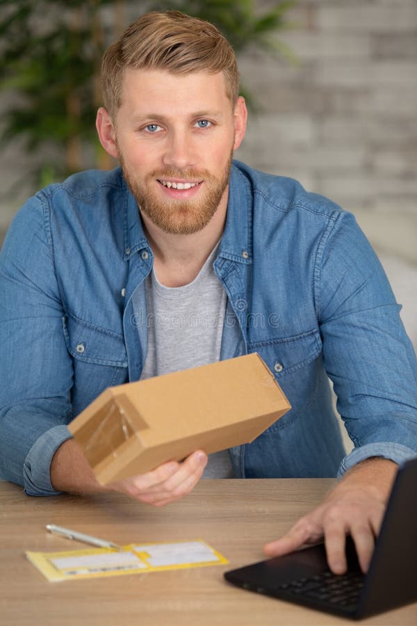 Business Parcel for Shipment To Client at Home Stock Photo - Image of ...