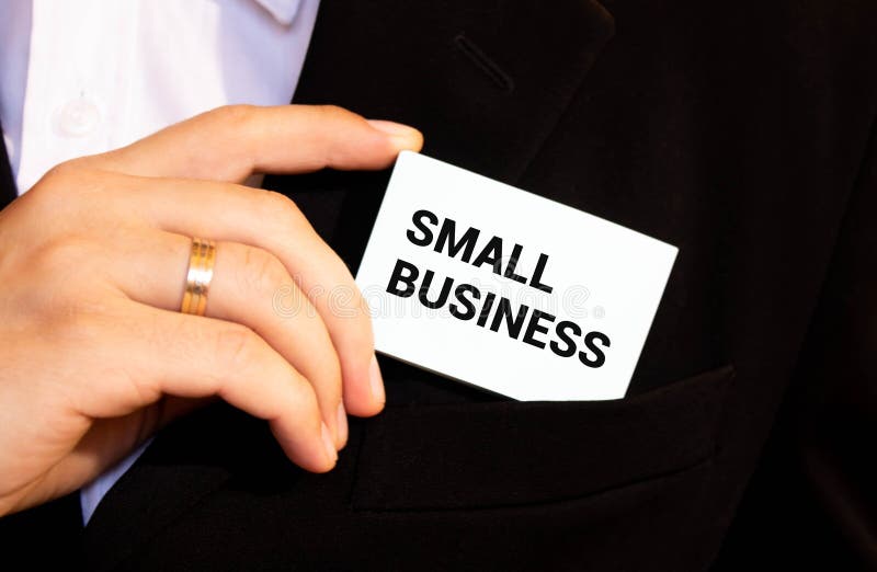 SMALL BUSINESS Text on Paper on a Chart Background Stock Image - Image ...