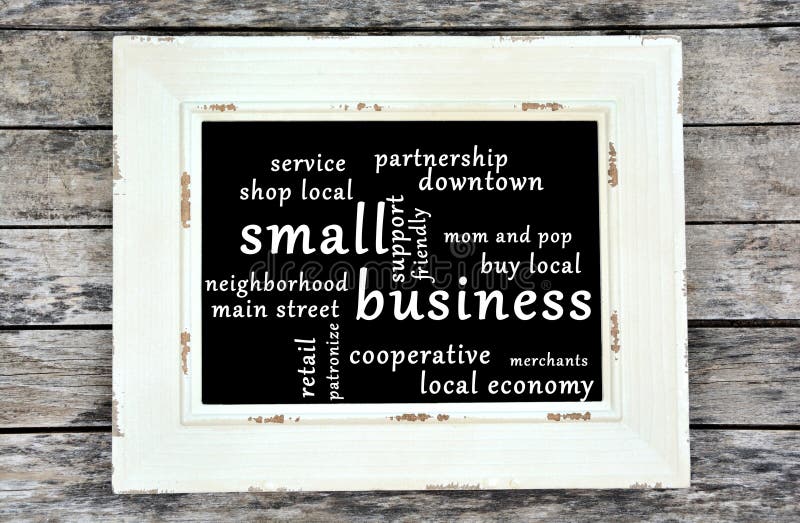 Small Business Written on Chalkboard Stock Image - Image of clean ...