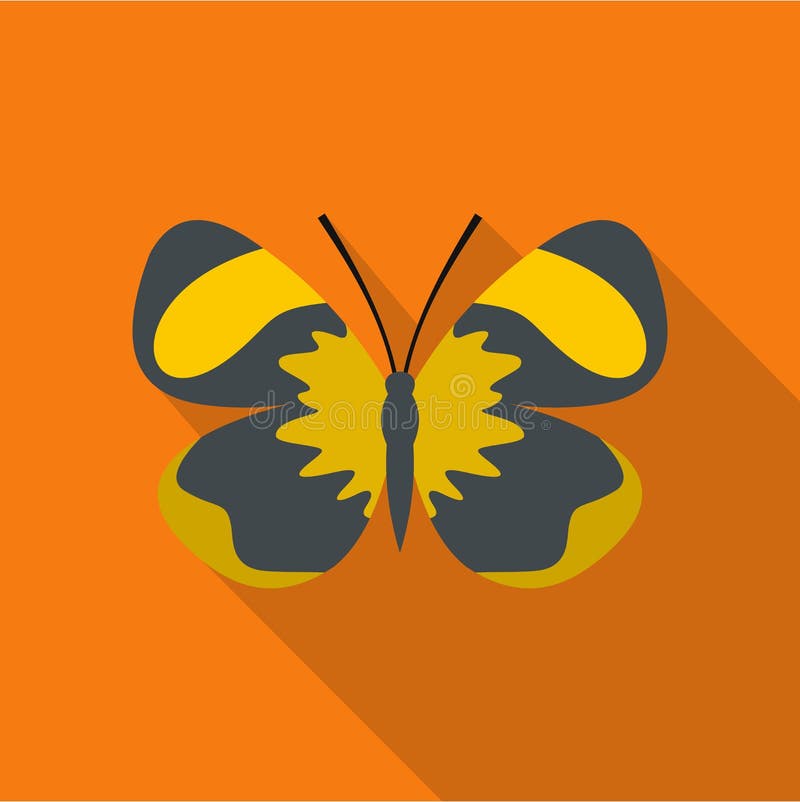 Small Butterfly Icon, Flat Style. Stock Vector - Illustration of vector ...