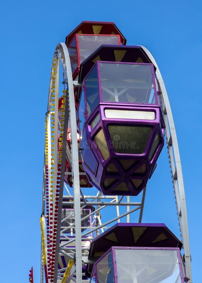 Small Ferris Wheel At A Fair Stock Photo - Image of park, blue: 264018