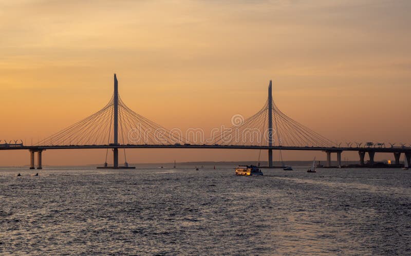 Small Cable-stayed Bridge of the Western High-speed Diameter in Saint ...