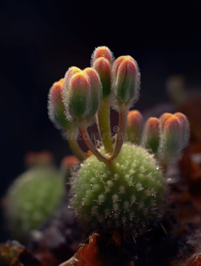 Small Cactus Growing on Rock Stock Photo - Image of growth, people ...