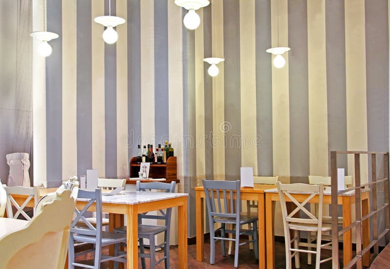 Small cafe stock image. Image of retro, chandelier, wood - 23973009