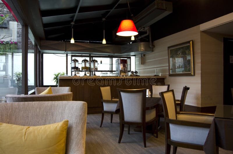 Small cafe restaurant stock photo. Image of restaurant - 63713552