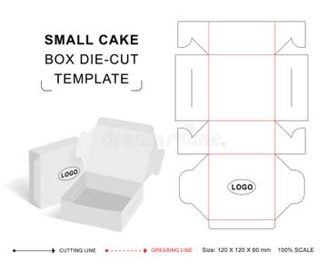 Small Cake Box Die Cut Template Stock Vector - Illustration of ...