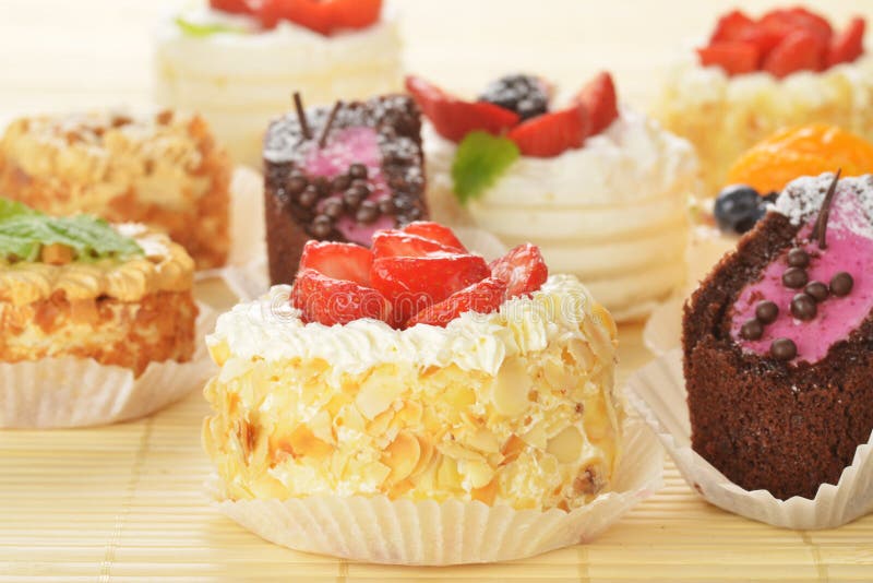 Cakes stock image. Image of club, cookies, food, cherry - 9833095