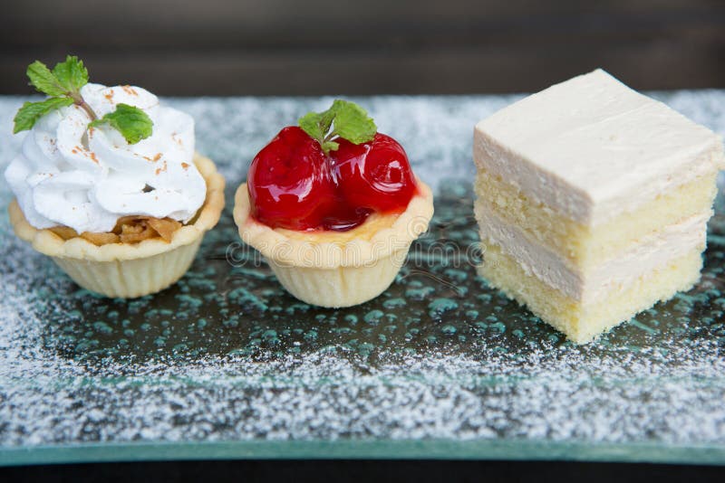 Small cakes stock image. Image of background, decorated - 27844447