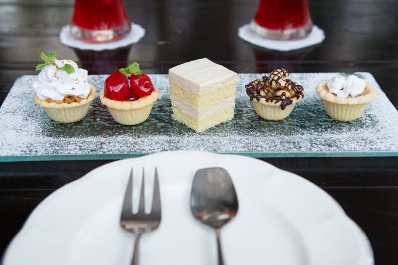 Small cakes stock image. Image of background, decorated - 27844447