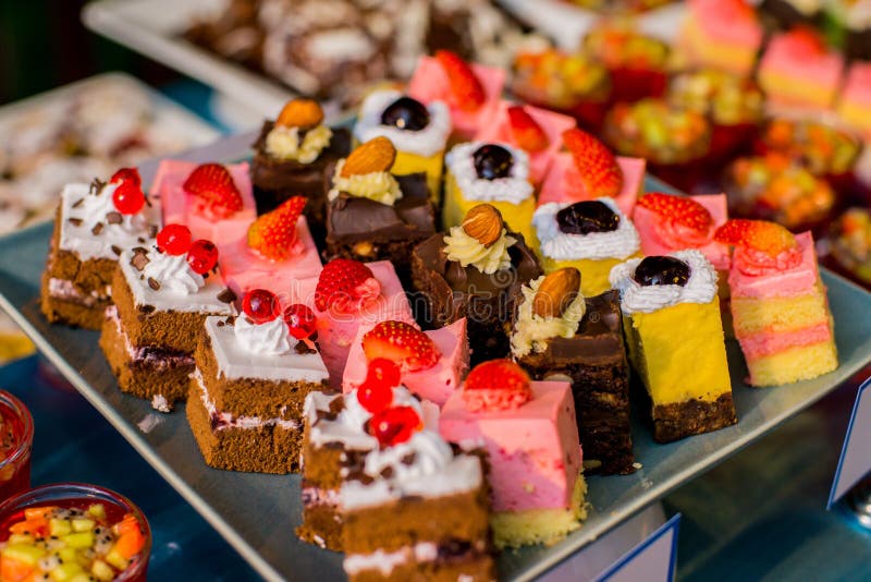 Small cakes stock image. Image of group, cuisine, crust - 36808231