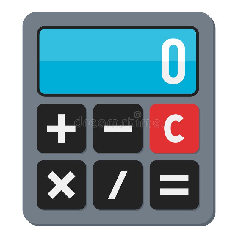 Calculator Flat Icon Vector Logo Design Template. Stock Vector ...