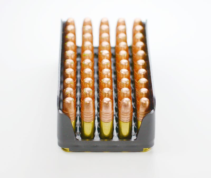 Small caliber ammunition. stock photo. Image of hunting - 104976510