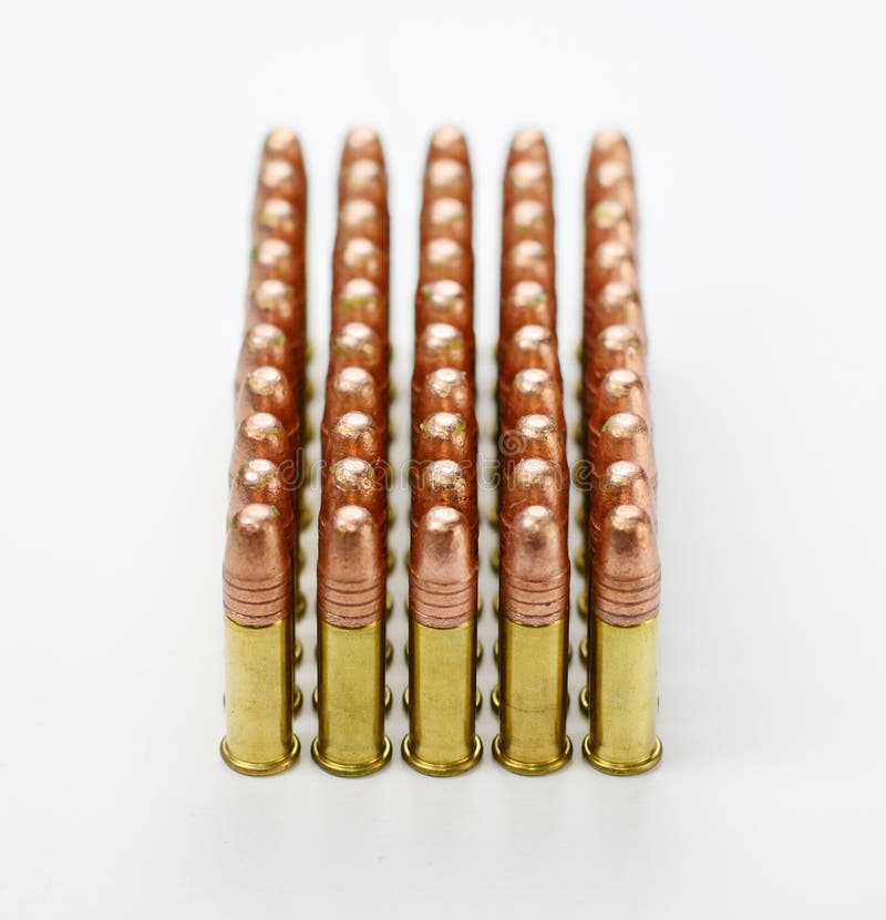Small caliber ammunition. stock image. Image of protection - 104976693