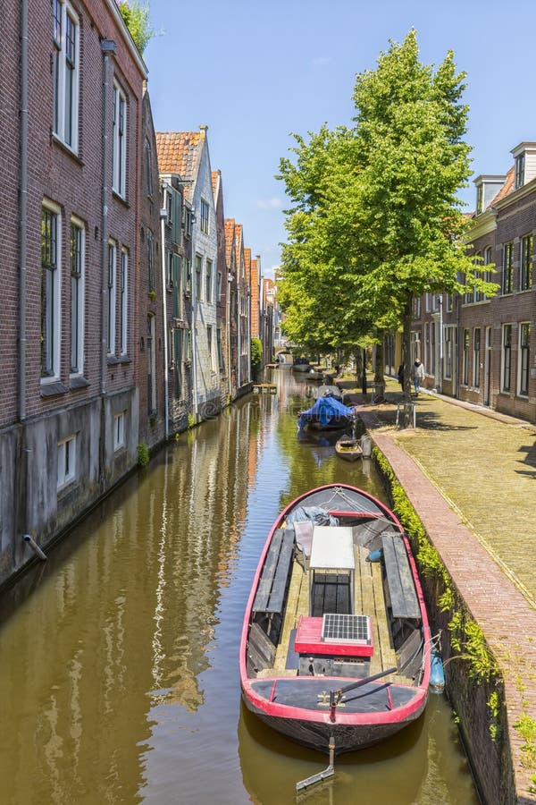 Small Canal at the Old Town of Alkmaar, the Netherlands Editorial Image ...
