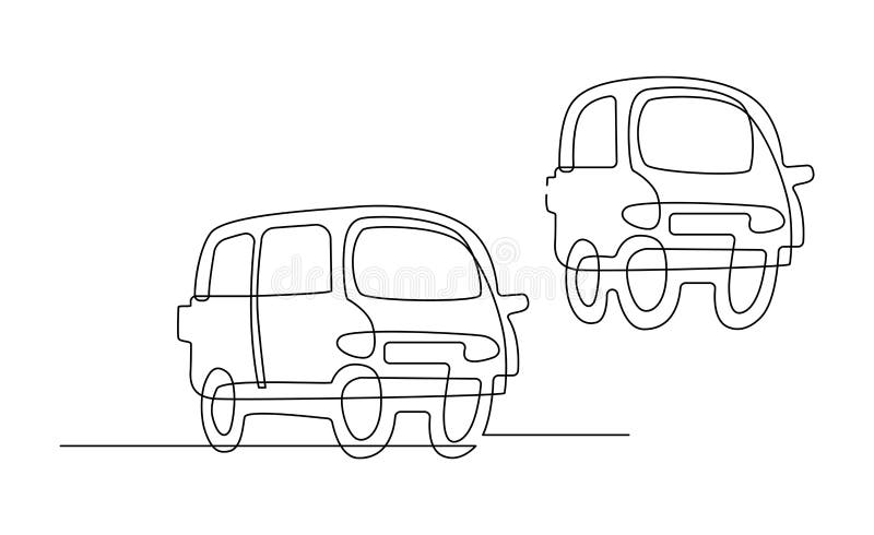 Car Continuous Line Drawing Stock Illustrations – 785 Car Continuous ...