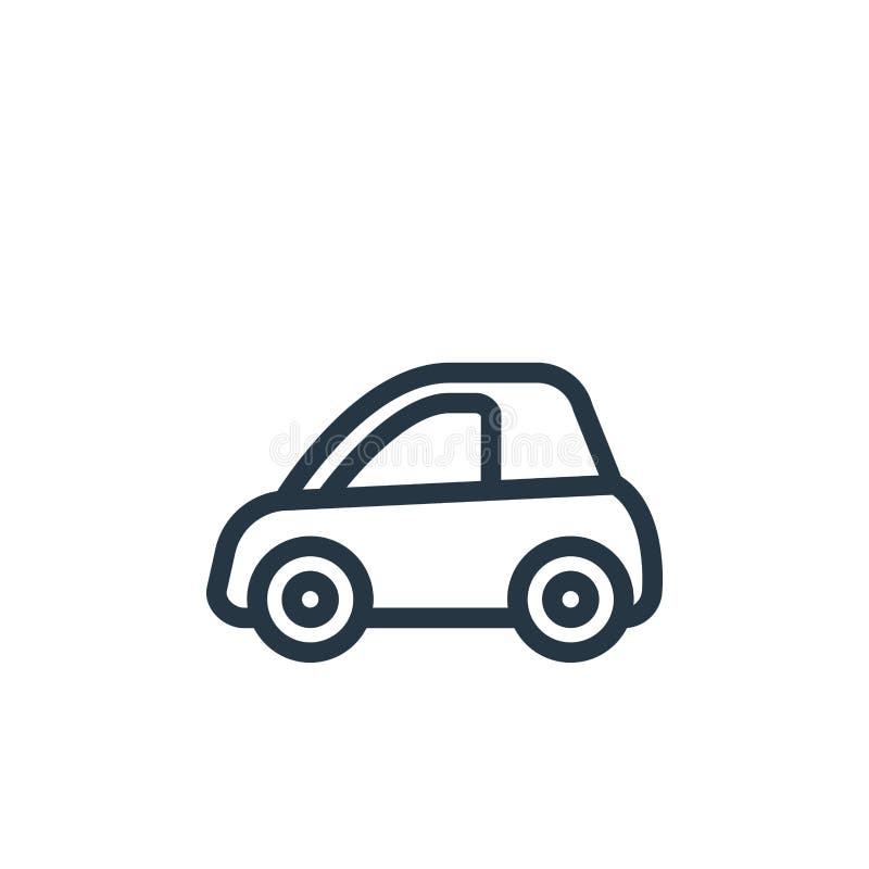 Small Car Icon Vector from Vehicles Concept. Thin Line Illustration of ...