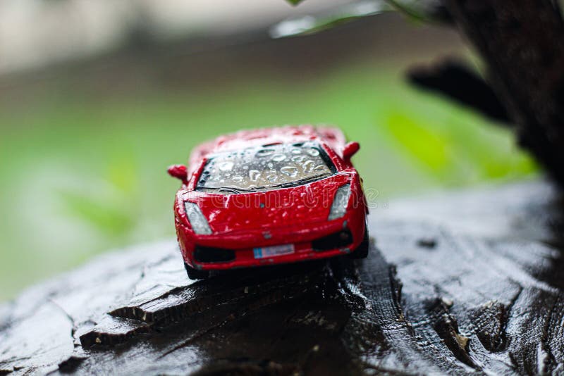 Small Car Toy Single Front View Background Stock Image - Image of ...