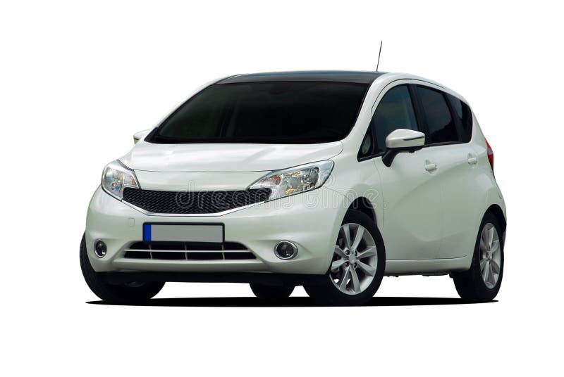 White small car stock image. Image of compact, efficiency - 53198049