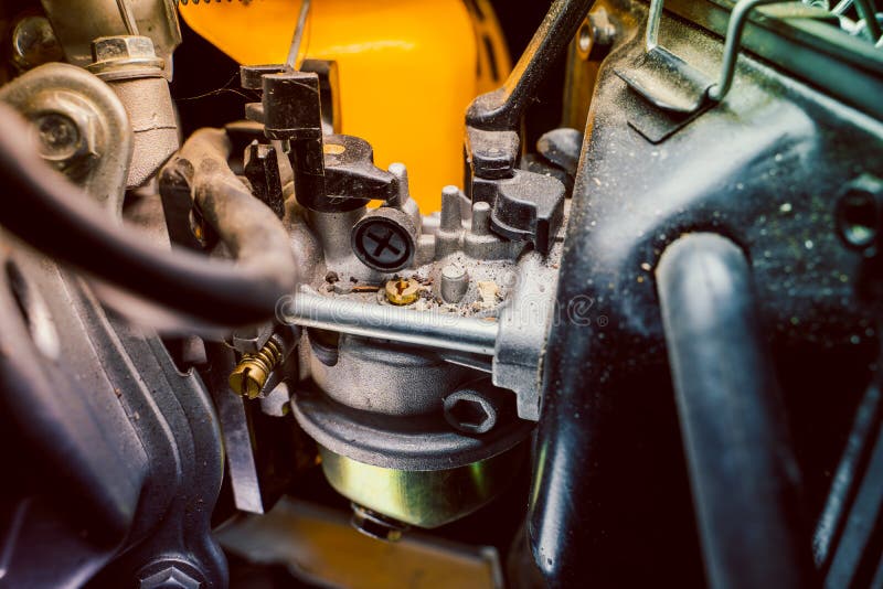 Small Carburetor of a Gasoline Engine of a Gasoline Electric Generator ...