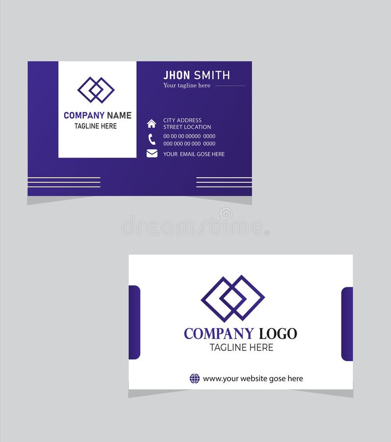 Professional Modern Creative Business Card Design Stock Vector ...
