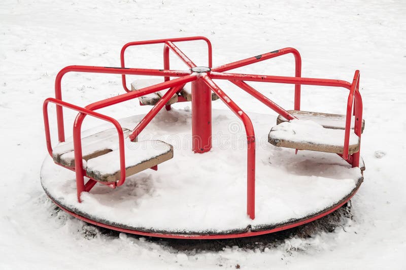 Small Carousel Playground Winter Day Stock Photos - Free & Royalty-Free ...