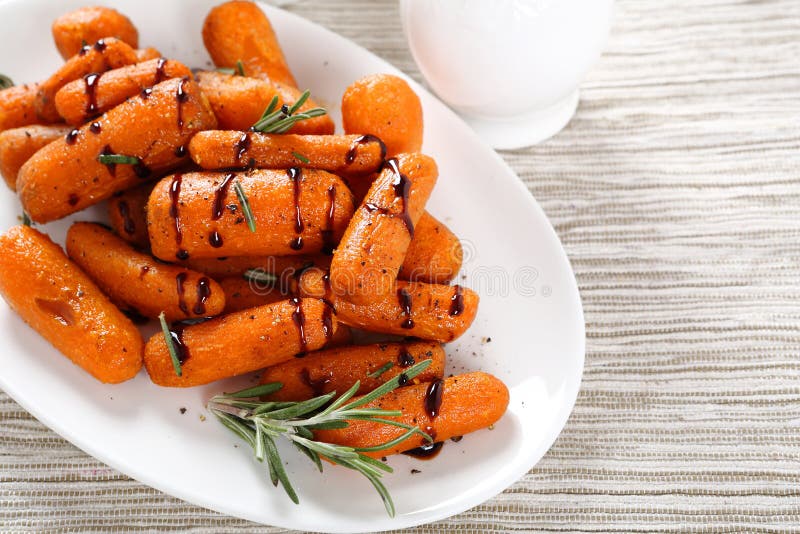 Small Carrot with Sauce on Plate Stock Image - Image of plywood, sweet ...