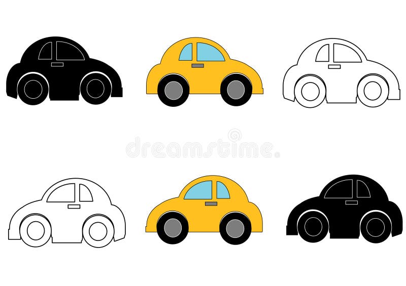 Small Cars Right and Left stock vector. Illustration of small - 6114573