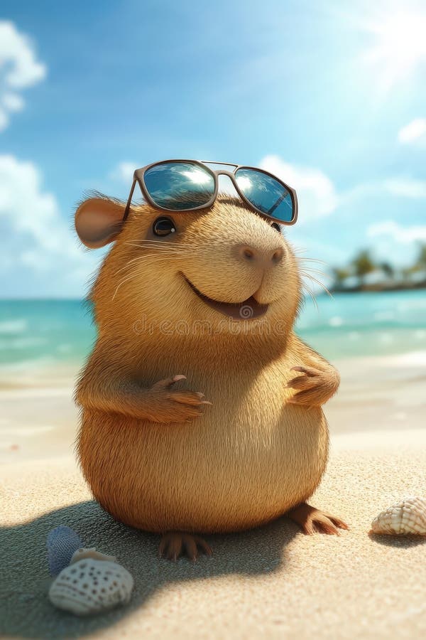 Small Cartoon Capybara. Selective Focus Stock Photo - Image of ...