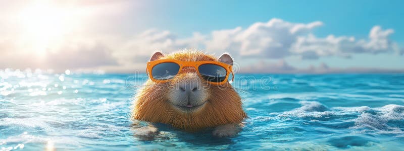 Small Cartoon Capybara. Selective Focus Stock Photo - Image of ...