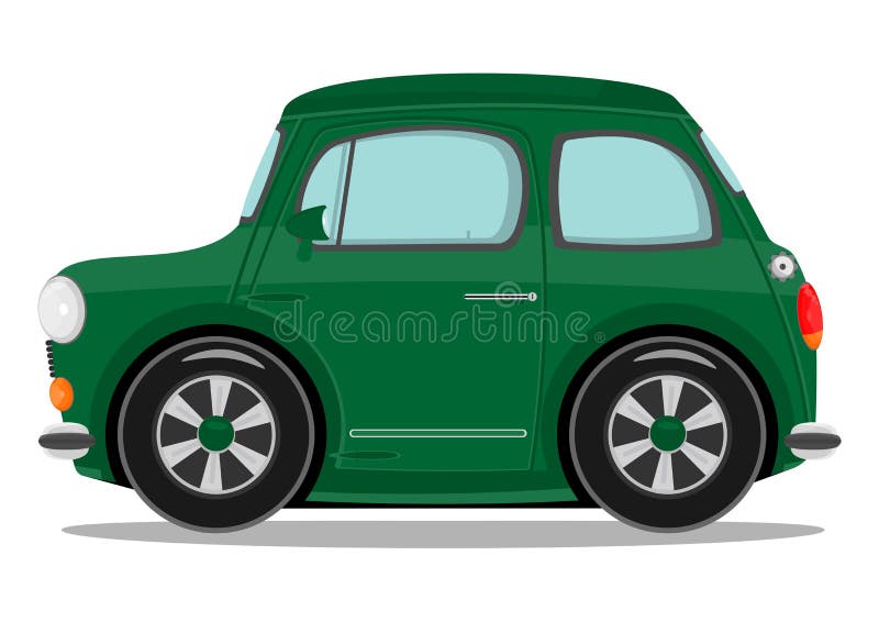 Small cartoon car stock vector. Illustration of side - 43140803