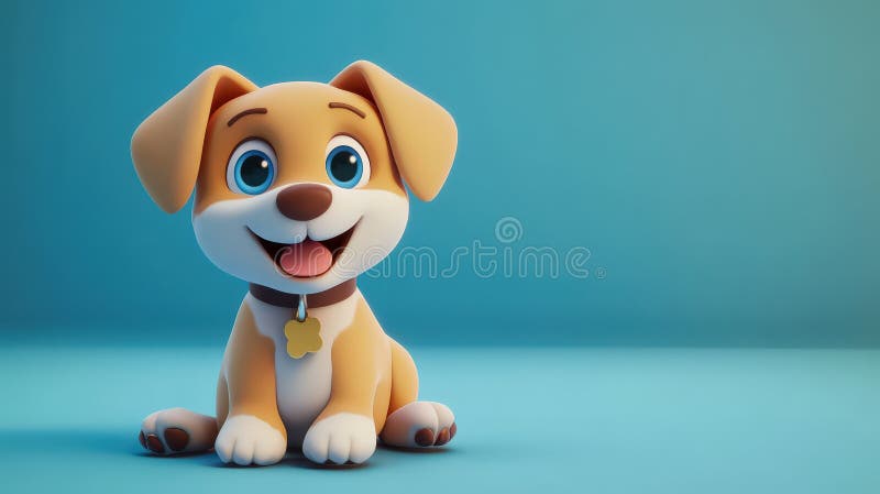 Small Cartoon Dog. Selective Focus Stock Photo - Image of tail ...