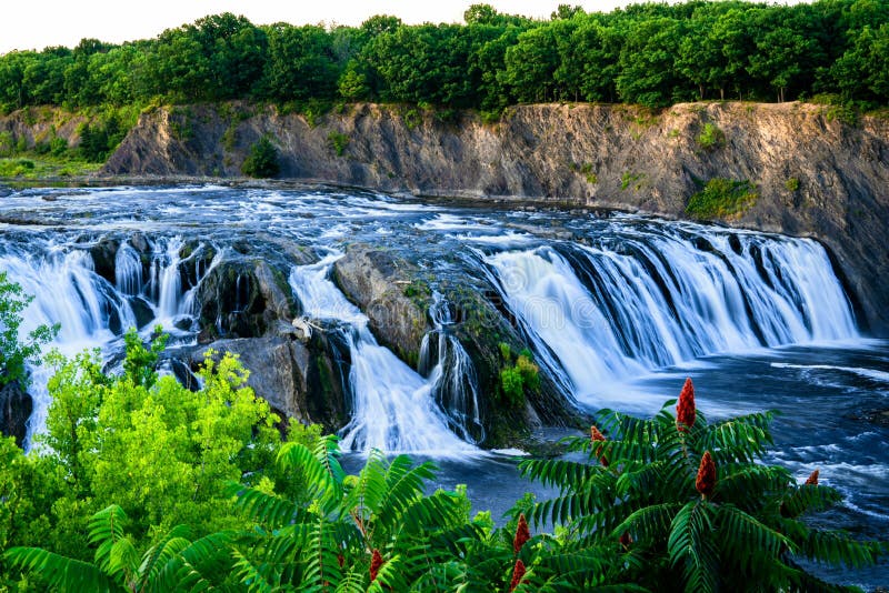 Small cascade on a river stock image. Image of nature - 257190515