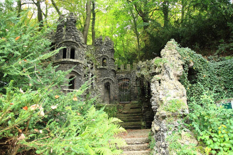 Castle in the forest stock photo. Image of foliage, architecture - 909148