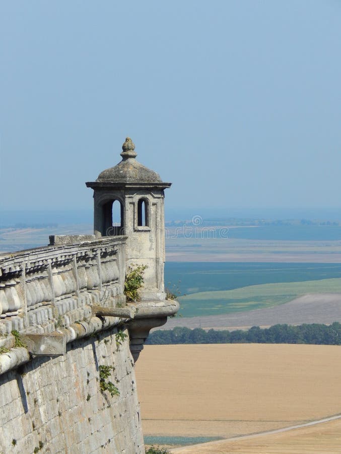 Small Castle Tower Against the Background of a Beautiful Landscape with ...
