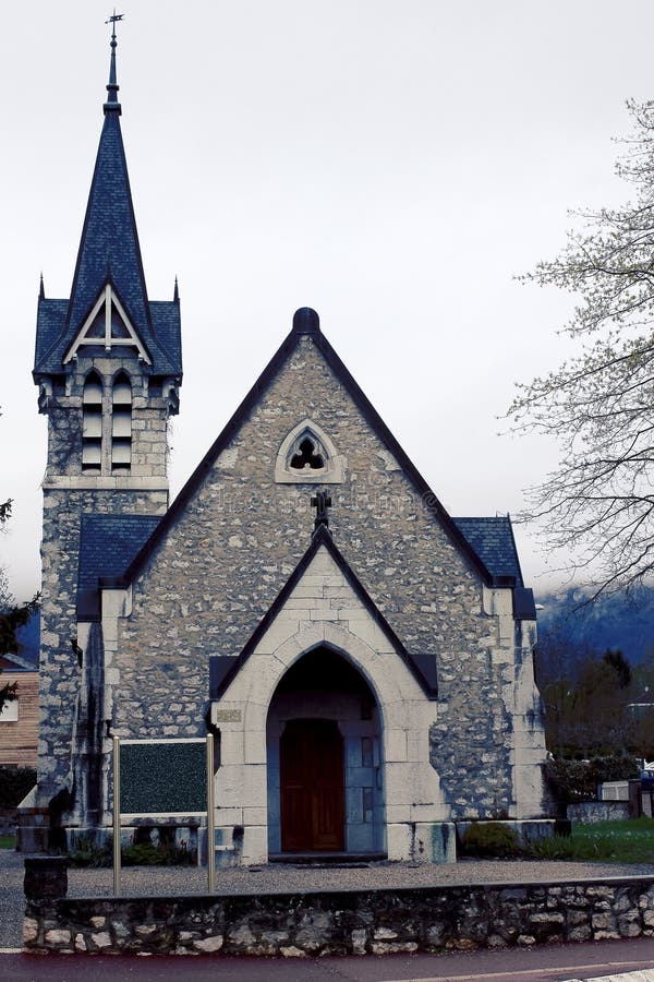 Old Catholic Church With A Small Chapel Stock Photo - Image of church ...