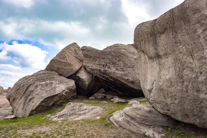 Small cave stock photo. Image of high, grass, habitat - 68826192