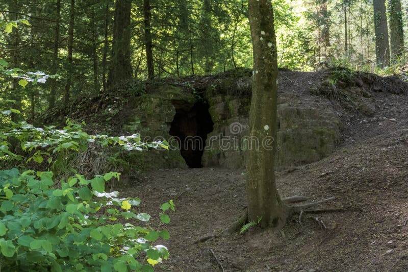 Small Cave Hidden in the Forest Below Eberstein Castle in Ebersteinburg ...