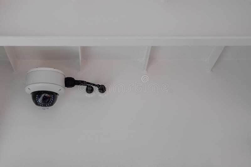 Small CCTV Camera Mounted on a Metal Wall of a Ship Stock Image - Image ...