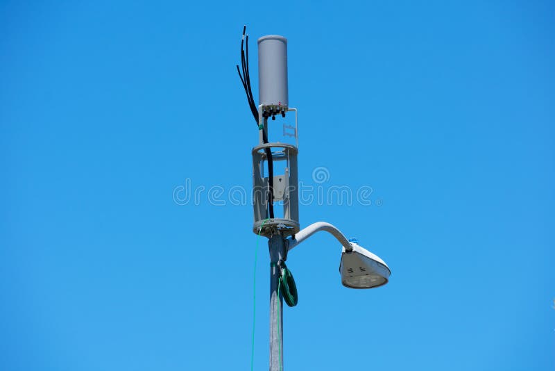 A Typical Small Cell Antenna for 5G Wireless Network Installed on a ...