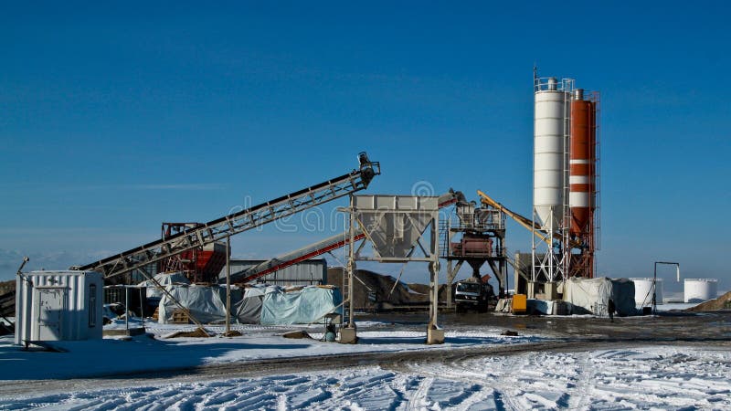 Small Cement Factory stock photo. Image of heap, conveyor - 23185378
