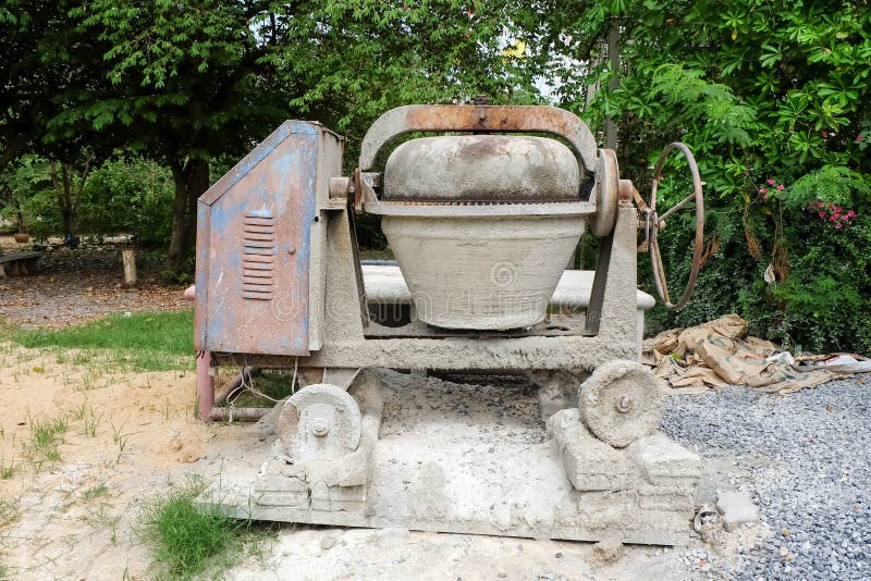 Small cement mixer stock image. Image of iron, buiding - 69161547